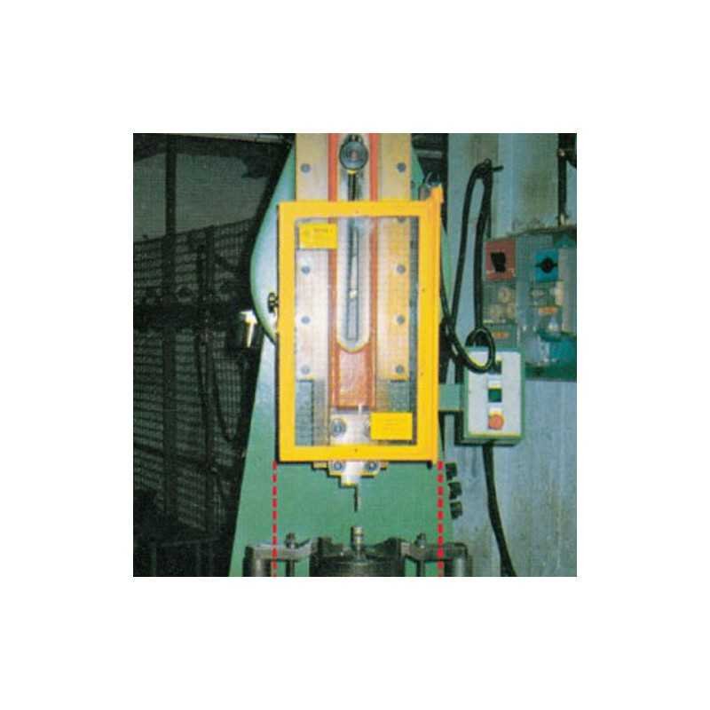 Safety guard for slotting machine with single door and microswitch ...